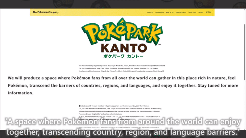 Pokemon Announces New Theme Park in Tokyo, Excites Fans